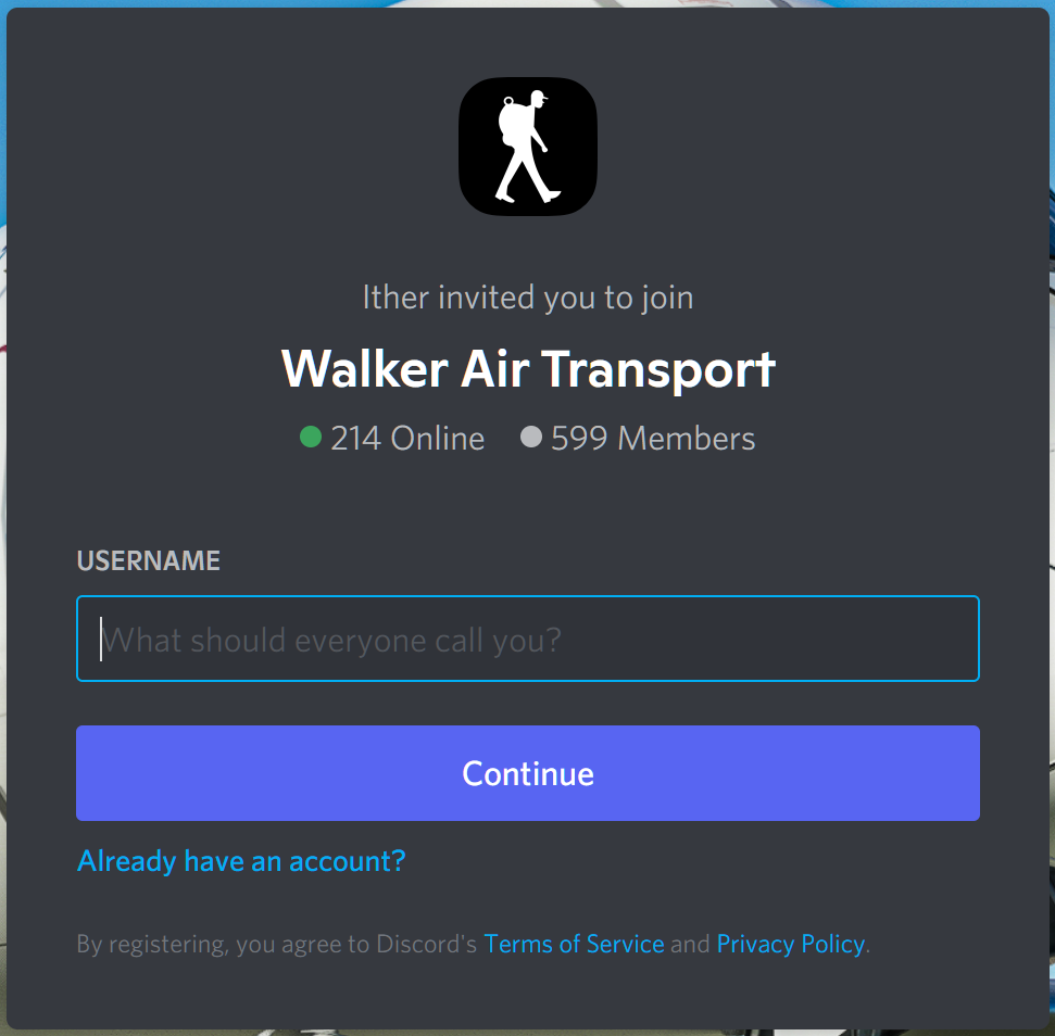 Pilot Profile – Discord | Documents | Walker Air Transport