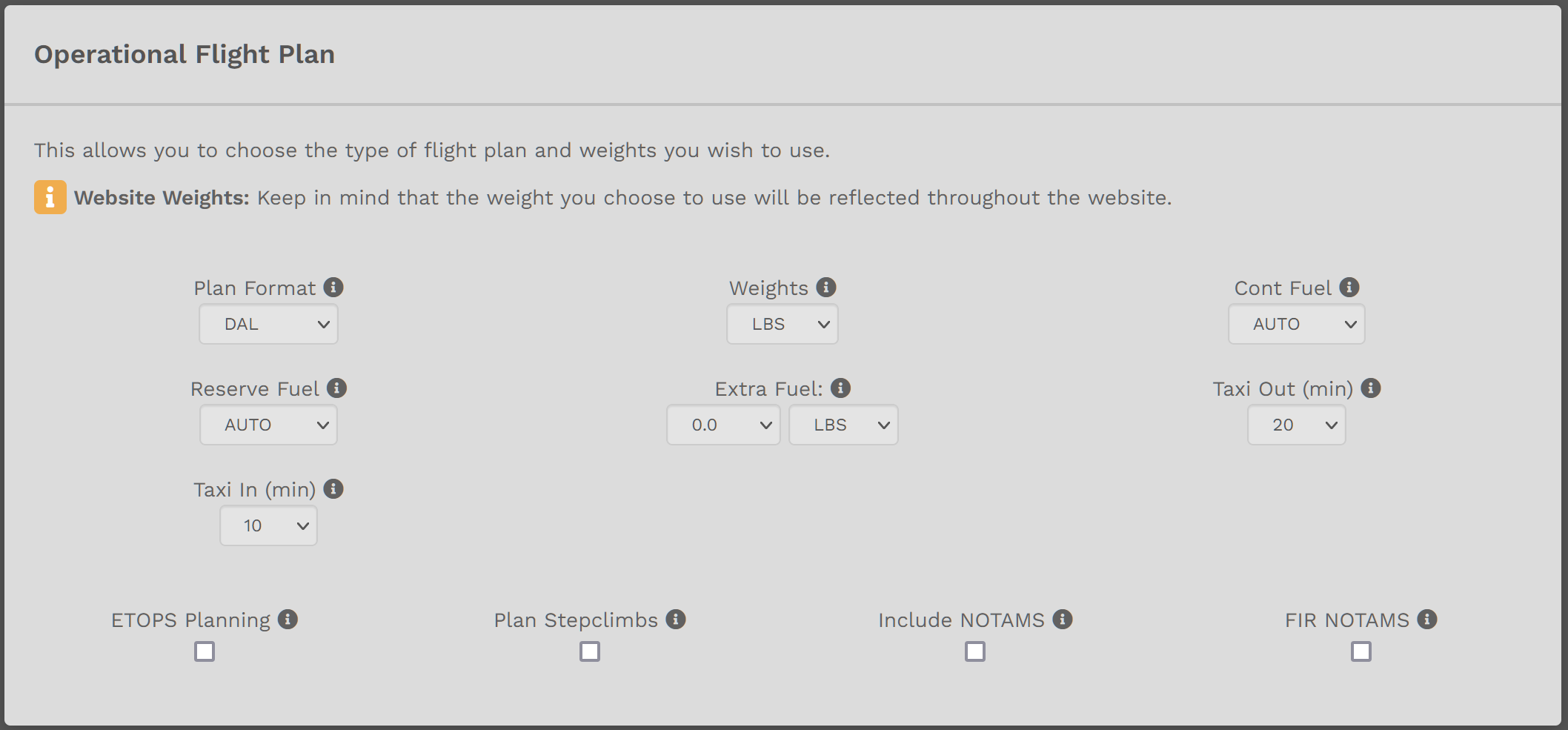 simBrief | Documents | Walker Air Transport